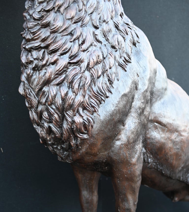 XL Bronze Stag Statue Monarch of Glen For Sale at 1stDibs