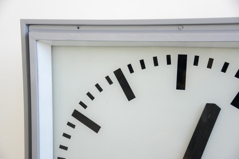 Extra Large Light Up Station Clock by Pragotron, circa 1950s at 1stDibs