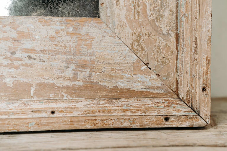 Xl Mirror with Distressed Mirror Glass at 1stDibs | distressed glass mirror