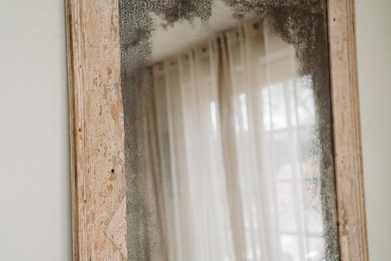 Xl Mirror with Distressed Mirror Glass at 1stDibs | distressed glass mirror