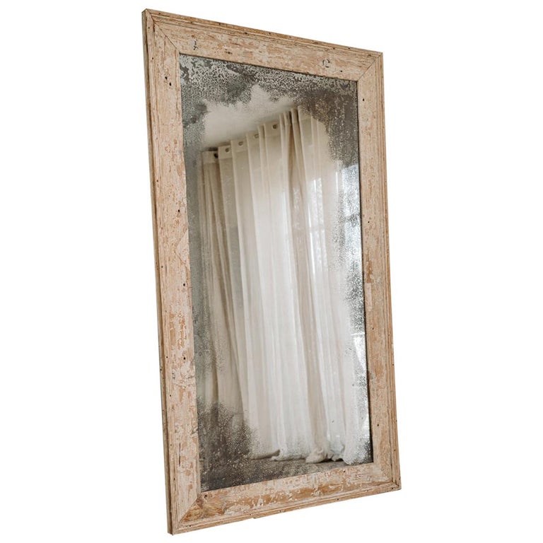 Xl Mirror with Distressed Mirror Glass at 1stDibs | distressed glass mirror