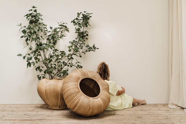 Extra Large Pair of Wicker/Rattan Planters at 1stDibs | extra large ...