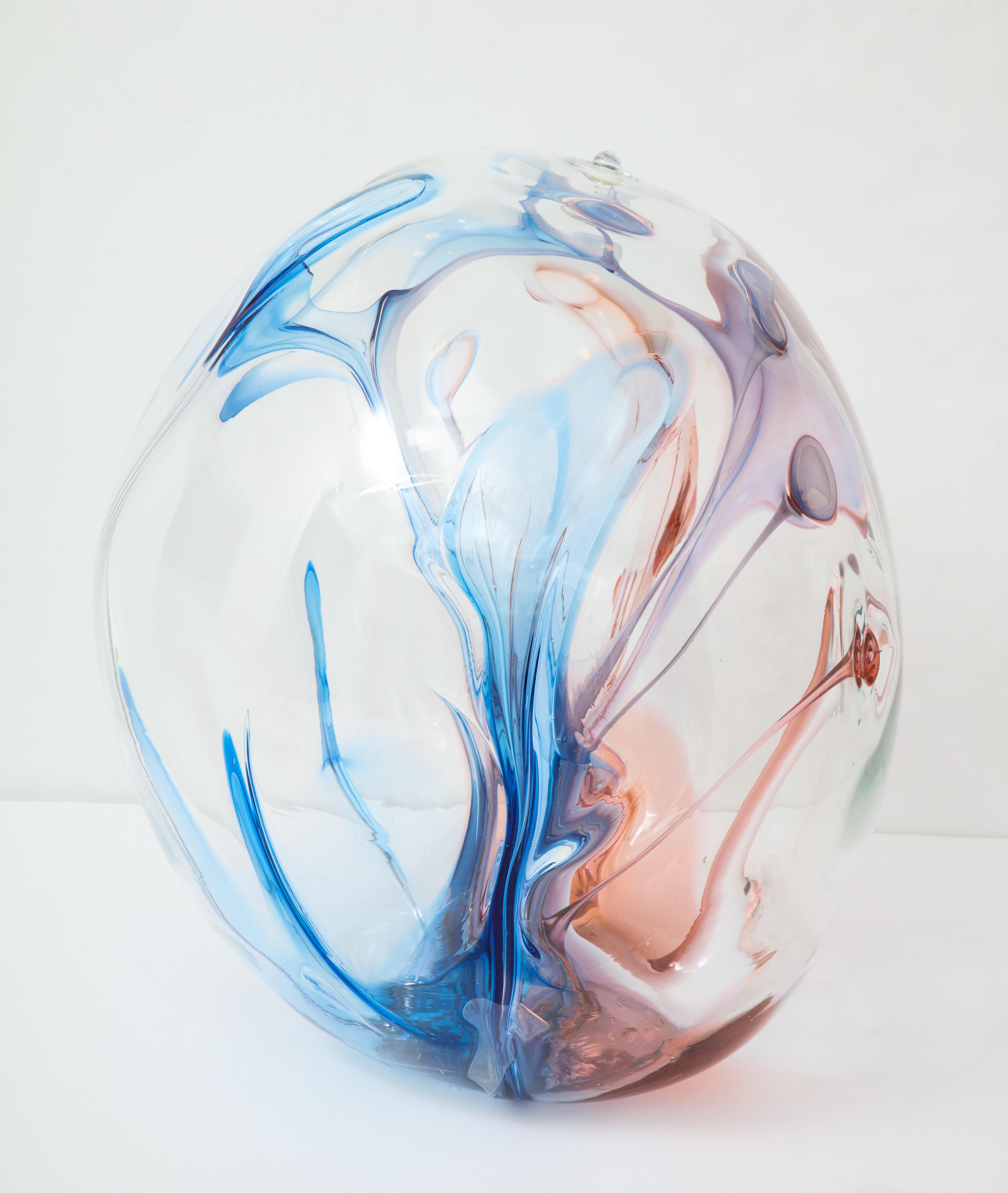 XL Peter Bramhall Art Glass Orb at 1stDibs | bramhall glass, glass orbs ...