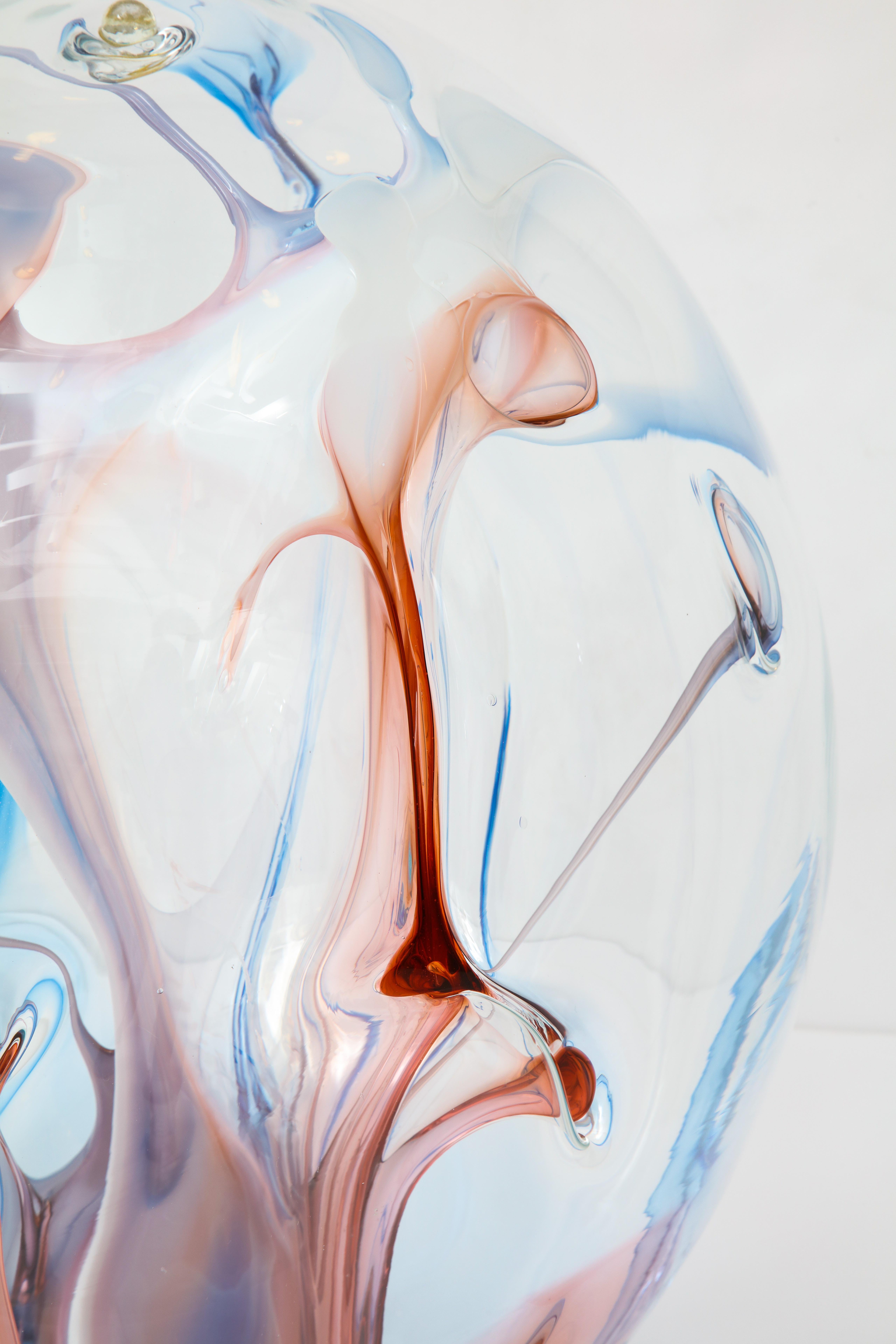 XL Peter Bramhall Art Glass Orb at 1stDibs | bramhall glass, glass orbs ...