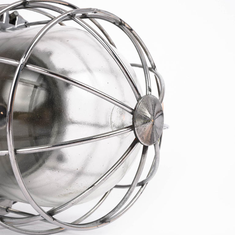 XL Polished Industrial Cage Lights from Eastern Europe For Sale at 1stDibs