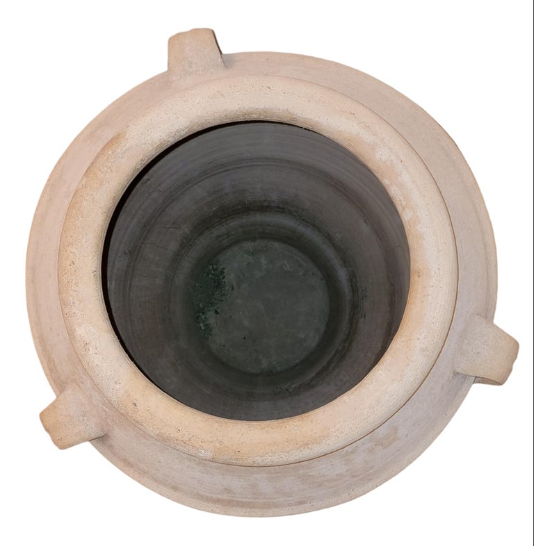 XL Vintage 1980s Handles Moroccan Pottery Olive Jar For Sale at 1stDibs