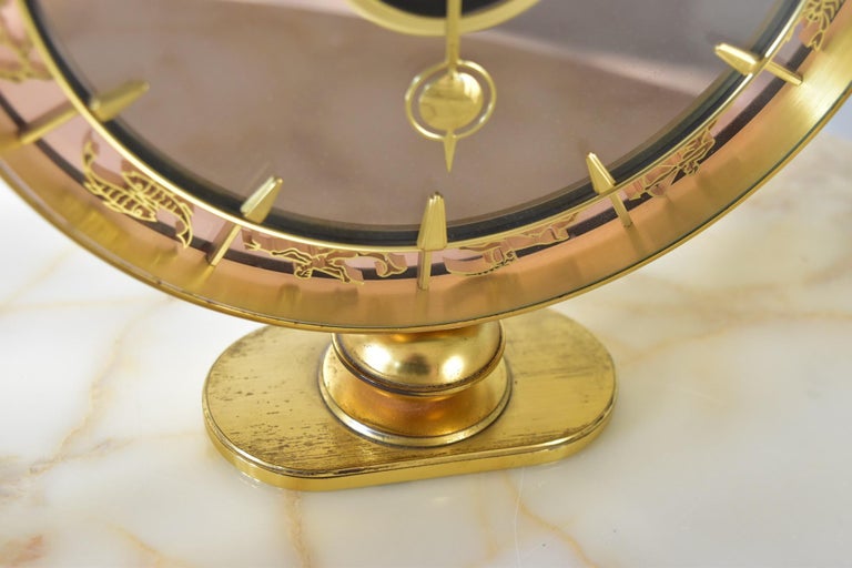 XLarge German 1930s Kienzle Zodiac Desk Clock, Design Heinrich Möller ...