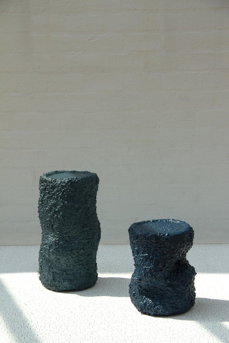 Xs+Xm - Sidetables - Set of Two Blue Cobalt Side Tables - 'Different ...