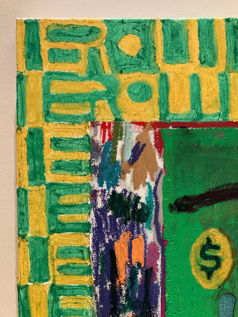 XVALA - 'Meme Money 007: Green Goochi,' by XVALA, Mixed Media Painting ...