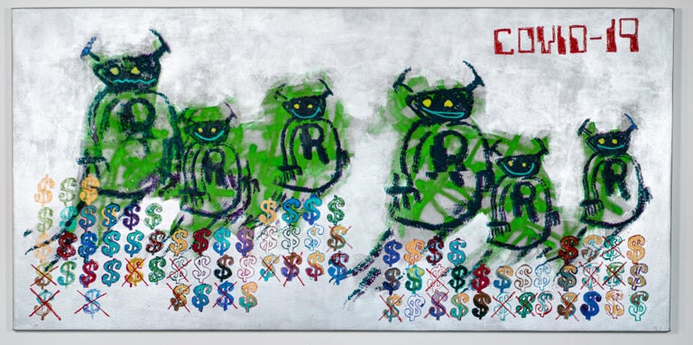XVALA - 'Rona Bots Money Edition,' by XVALA, Mixed Media Painting For ...