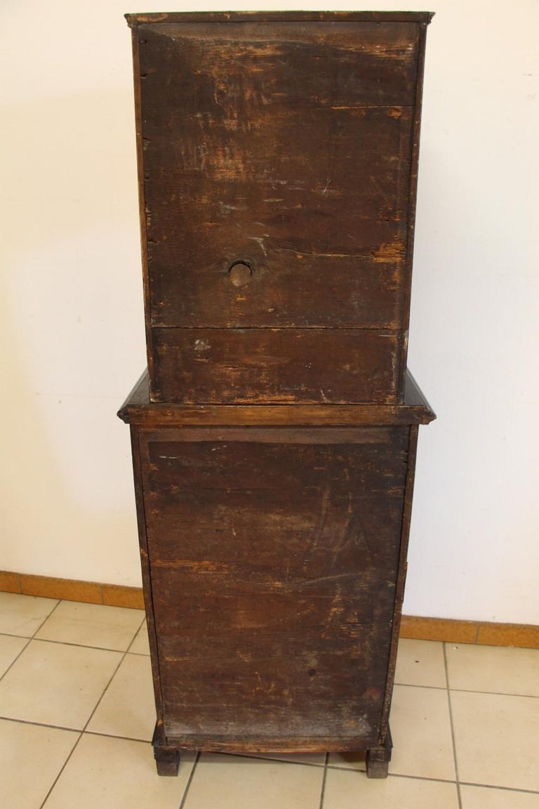 17th Century Cabinet in Rosewood and Tin Fillet For Sale at 1stDibs