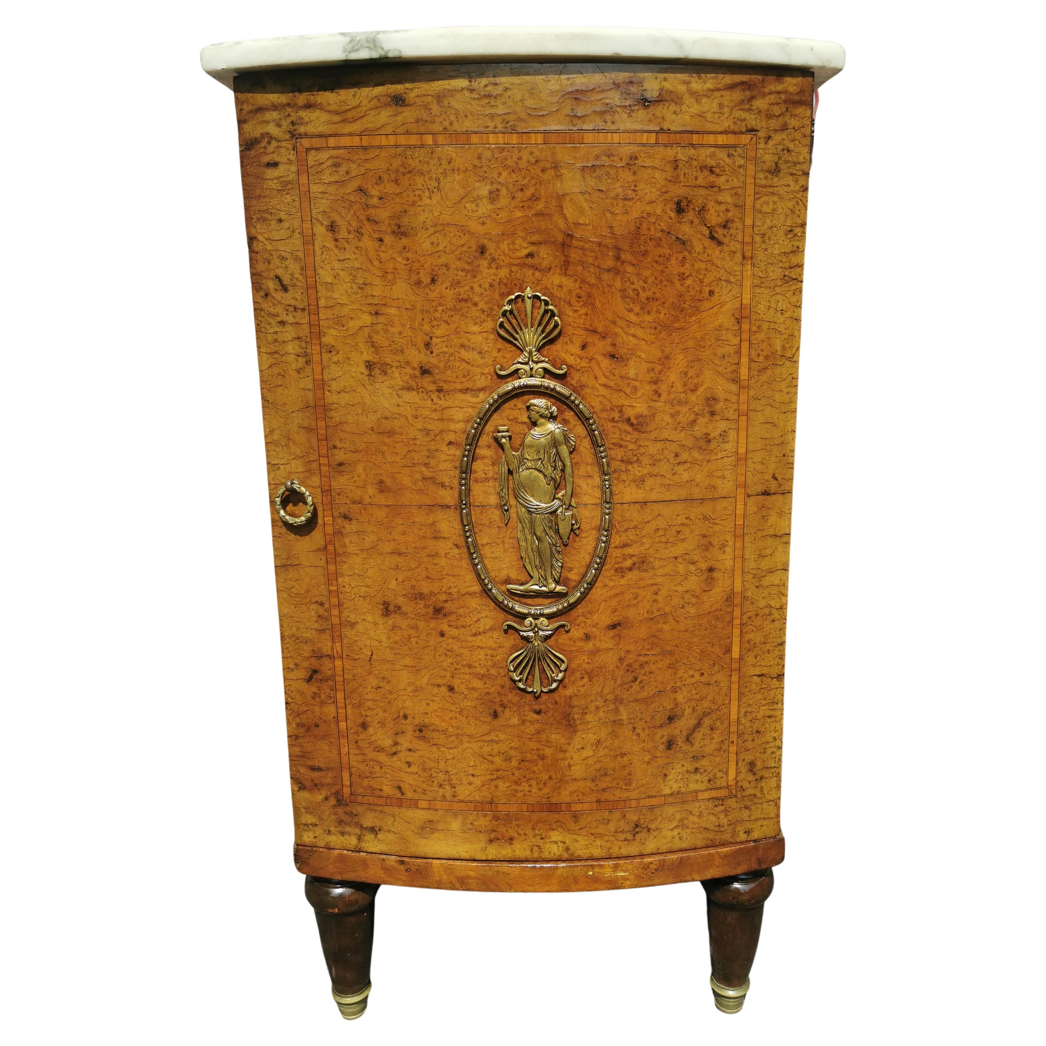Antique Black Forest Mahogany and Rootwood Commode at 1stDibs