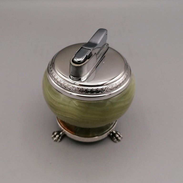 XX Century Italian Vintage Italian 800 silver and Onix Lighter For Sale ...