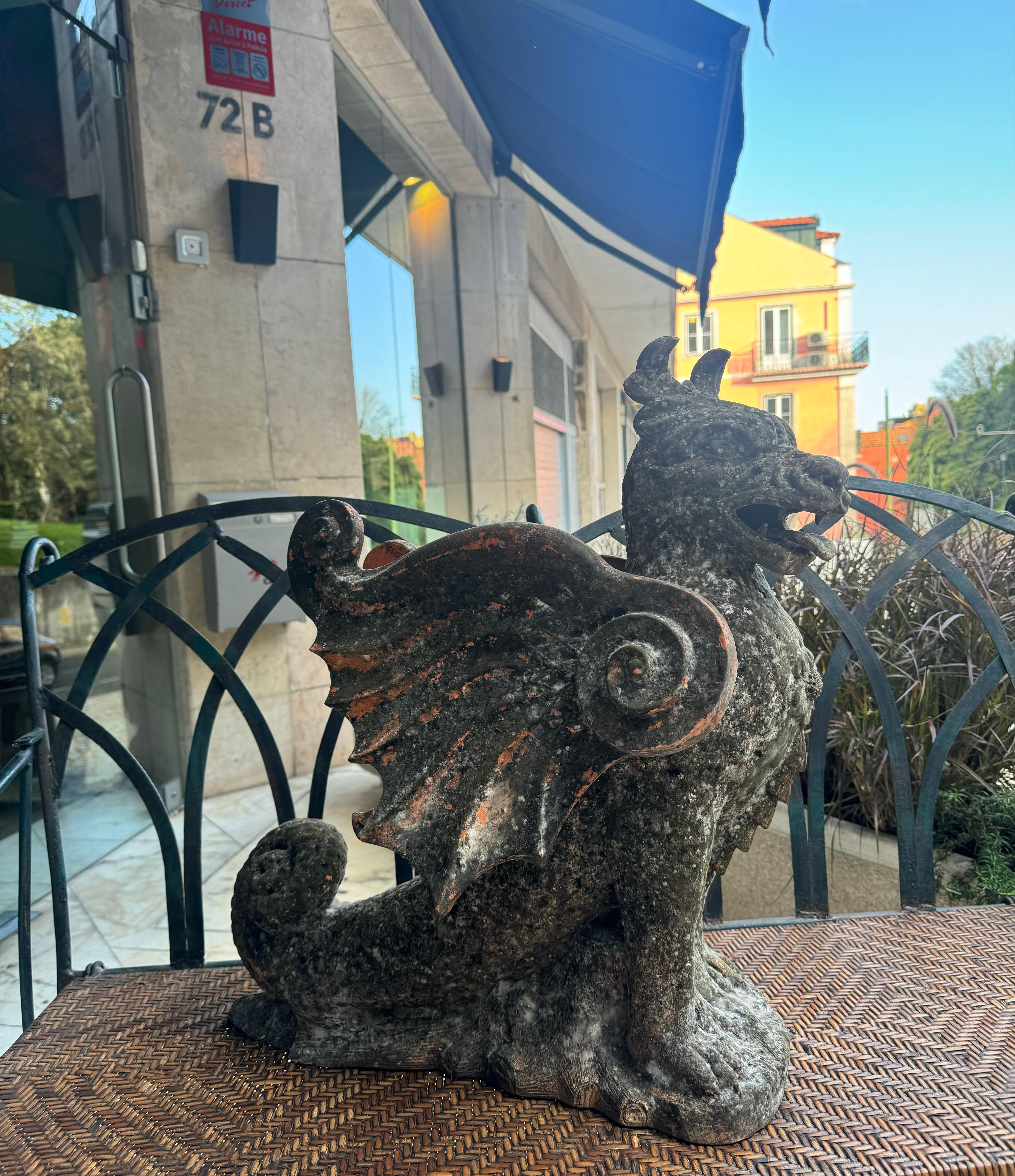 XX Century Pair of Portuguese Terracotta Chimeras For Sale at 1stDibs