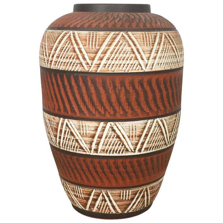 Extra Large Vintage 1960s Ceramic Pottery Floor Vase by AKRU Ceramic ...