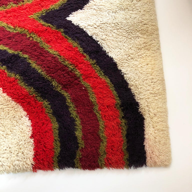 Extra Large Danish Modern Wool Rya Rug Tapestry by Hojer Eksport Wilton ...