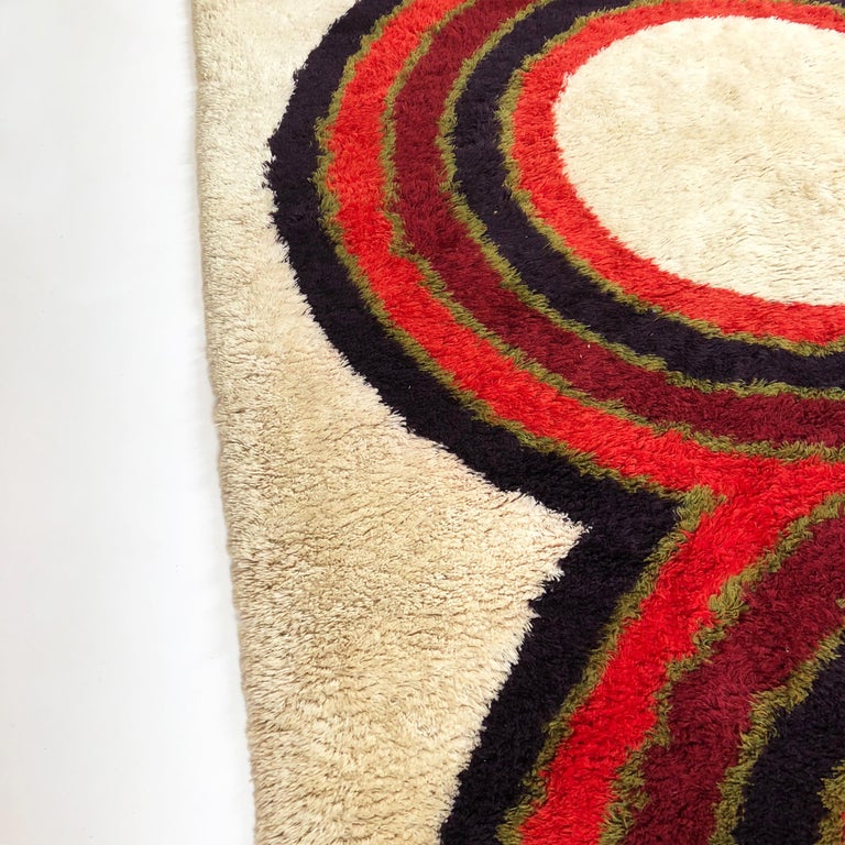 Extra Large Danish Modern Wool Rya Rug Tapestry by Hojer Eksport Wilton ...