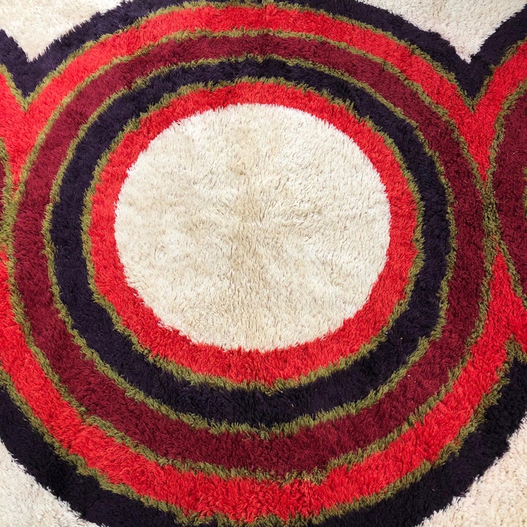 Extra Large Danish Modern Wool Rya Rug Tapestry by Hojer Eksport Wilton ...