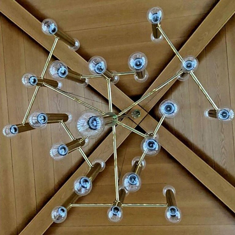 XXL Extra Large 39-Light Ceiling Fixture by Sciolari, Italy, 1970s For ...