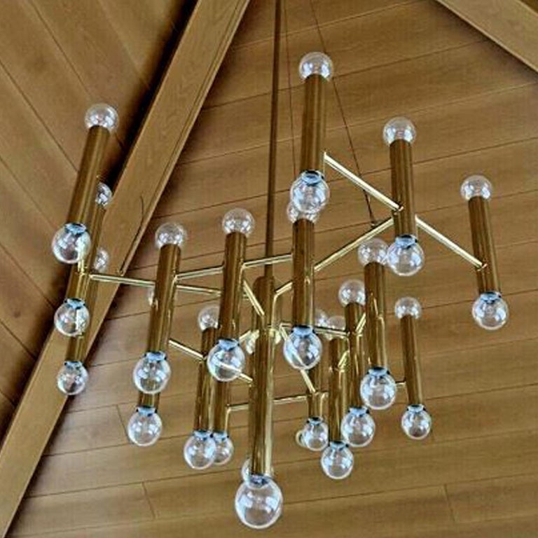 XXL Extra Large 39-Light Ceiling Fixture by Sciolari, Italy, 1970s For ...