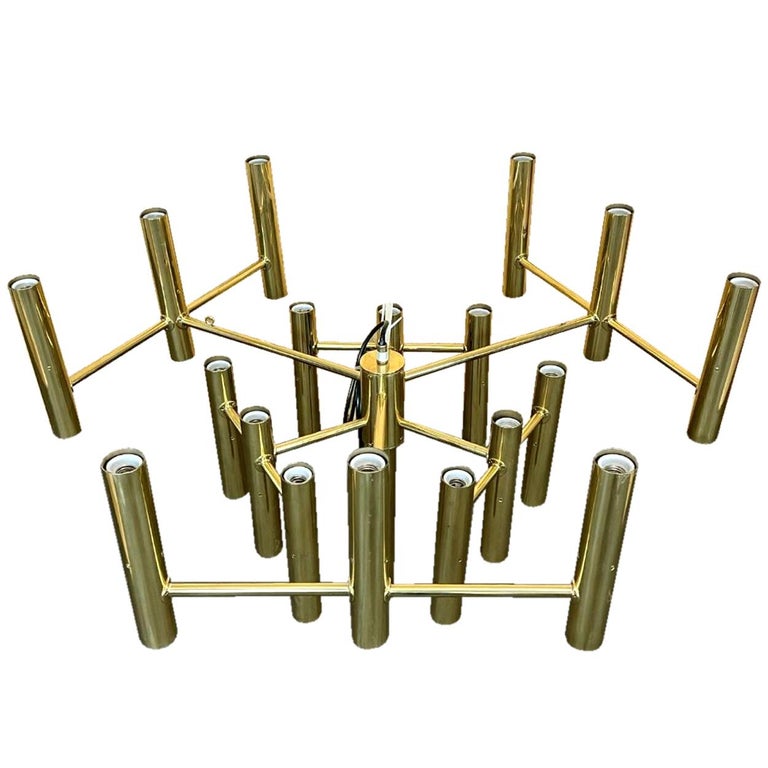 XXL Extra Large 39-Light Ceiling Fixture by Sciolari, Italy, 1970s For ...