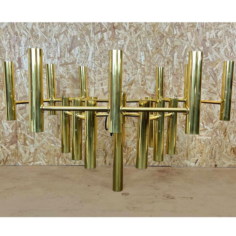 XXL Extra Large 39-Light Ceiling Fixture by Sciolari, Italy, 1970s For ...