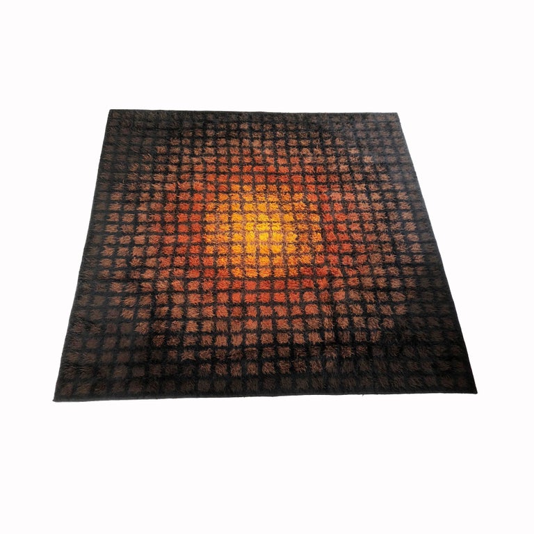 Extra Large High Pile Pop Art "Finlandia" Rya Rug Verner Panton for ...