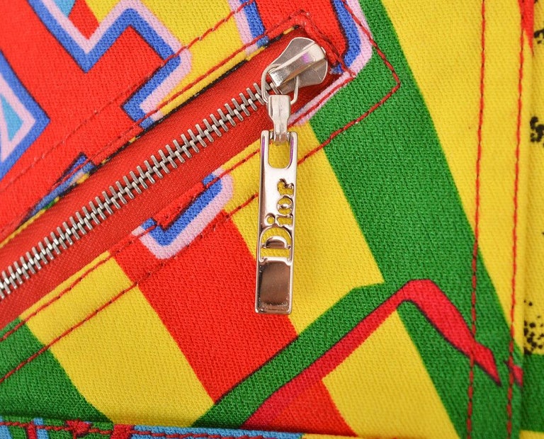Y2K Christian Dior Ss/2003 'Rasta Mania' Pattern Mini Skirt For Sale at ...