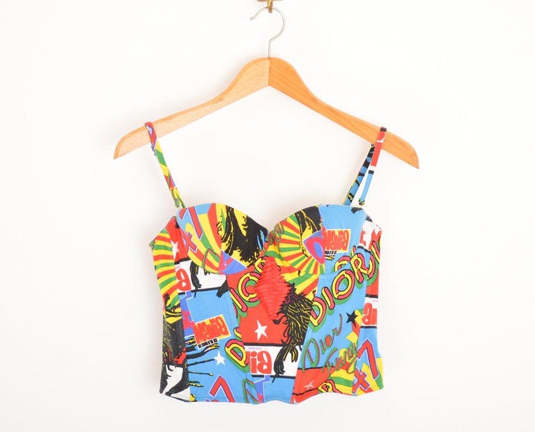 Y2K Christian Dior Ss/2003 'Rasta Mania' Reggae Corset For Sale at 1stDibs
