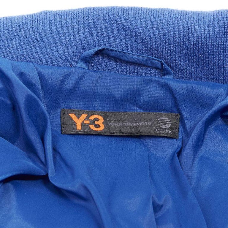 Y3 YOHJI YAMAMOTO ADIDAS blue nylon padded puffer jacket pants track ...