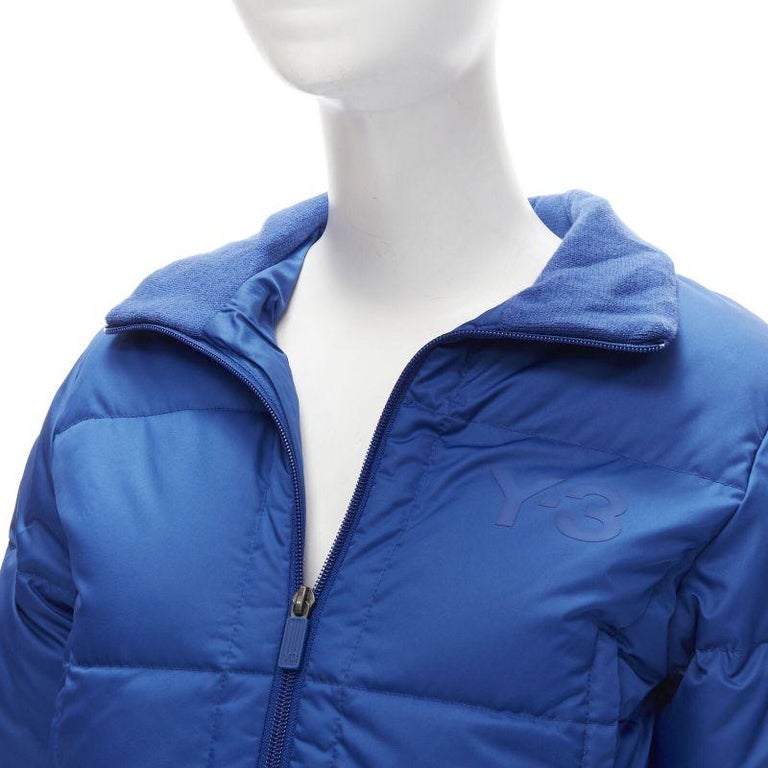 Y3 YOHJI YAMAMOTO ADIDAS blue nylon padded puffer jacket pants track ...