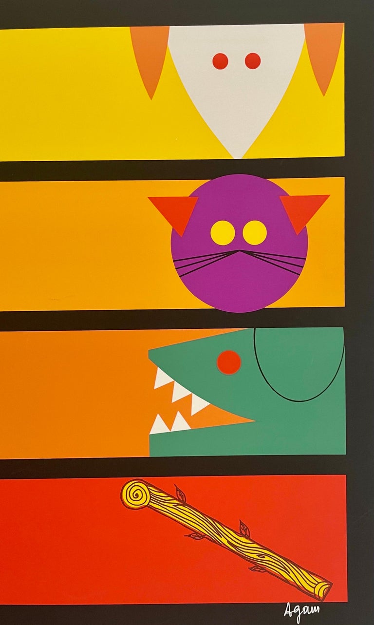 Yaacov Agam - Agam Silkscreen Mod Judaica Lithograph Hand Signed ...