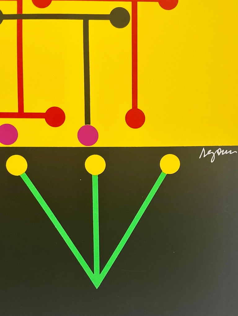 Yaacov Agam - Agam Silkscreen Mod Judaica Lithograph Hand Signed ...