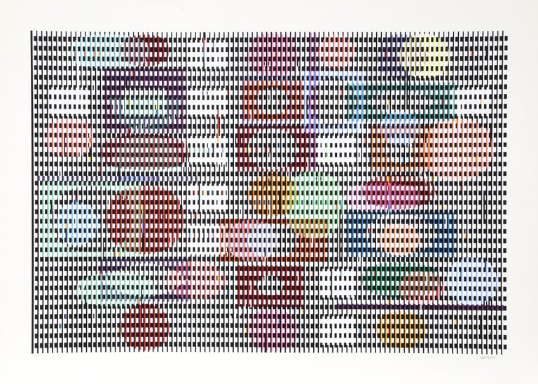 Yaacov Agam - I from Double Metamorphosis Series, OP Art Silkscreen by ...
