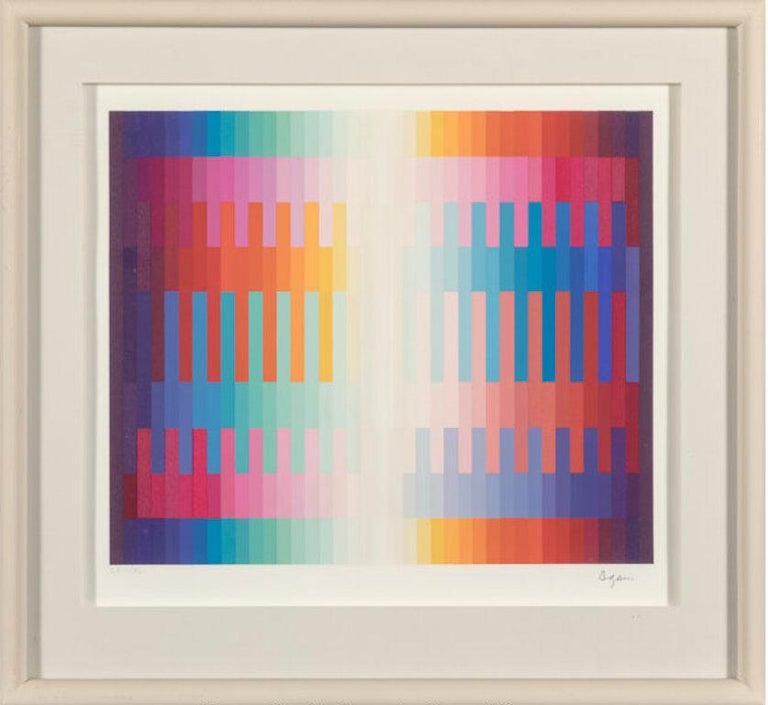 Yaacov Agam - Magic Rainbow II, Limited Edition Signed Print For Sale ...