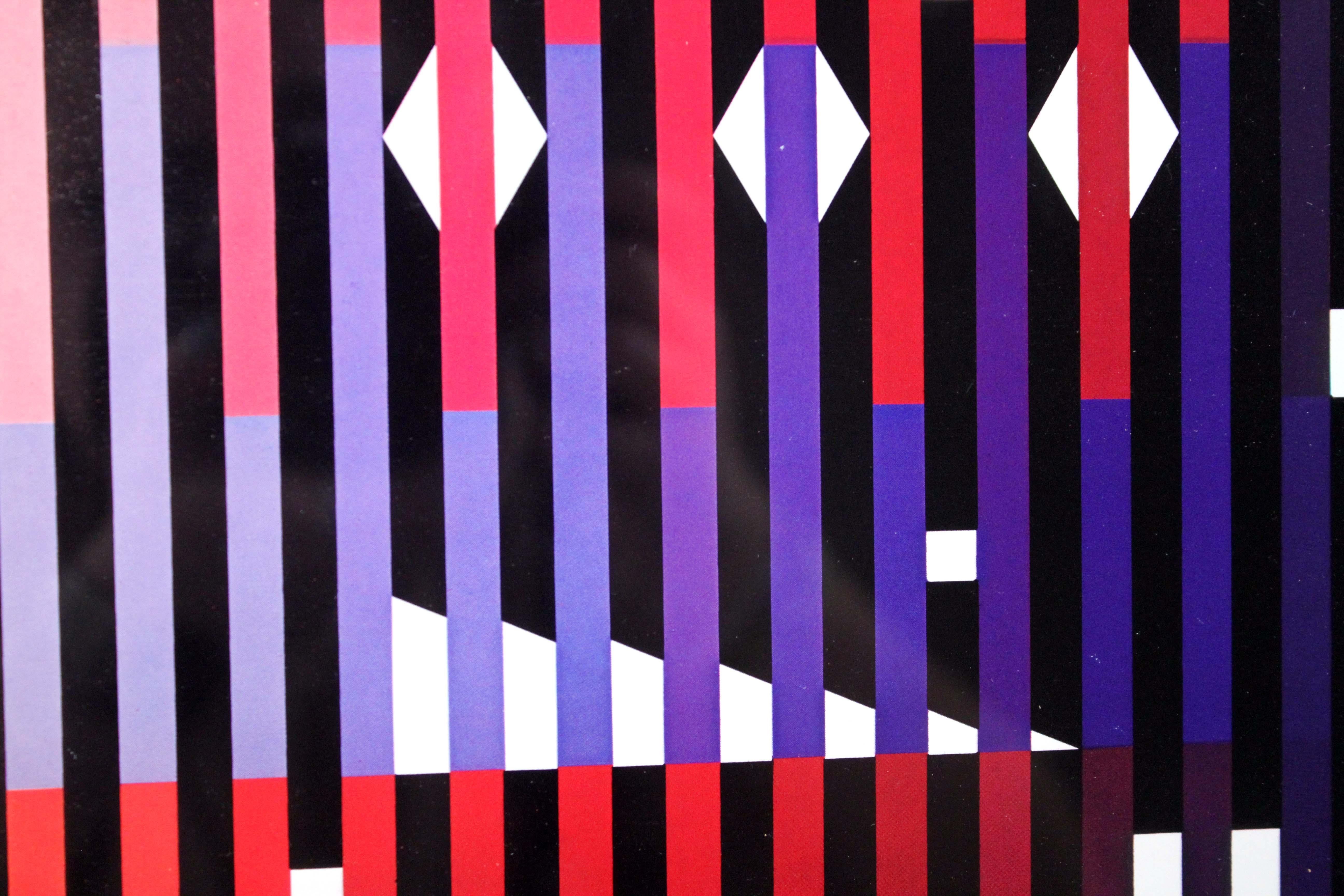 Yaacov Agam Sparkling Night Rainbow Circle Gallery Modern Poster 1985 ...