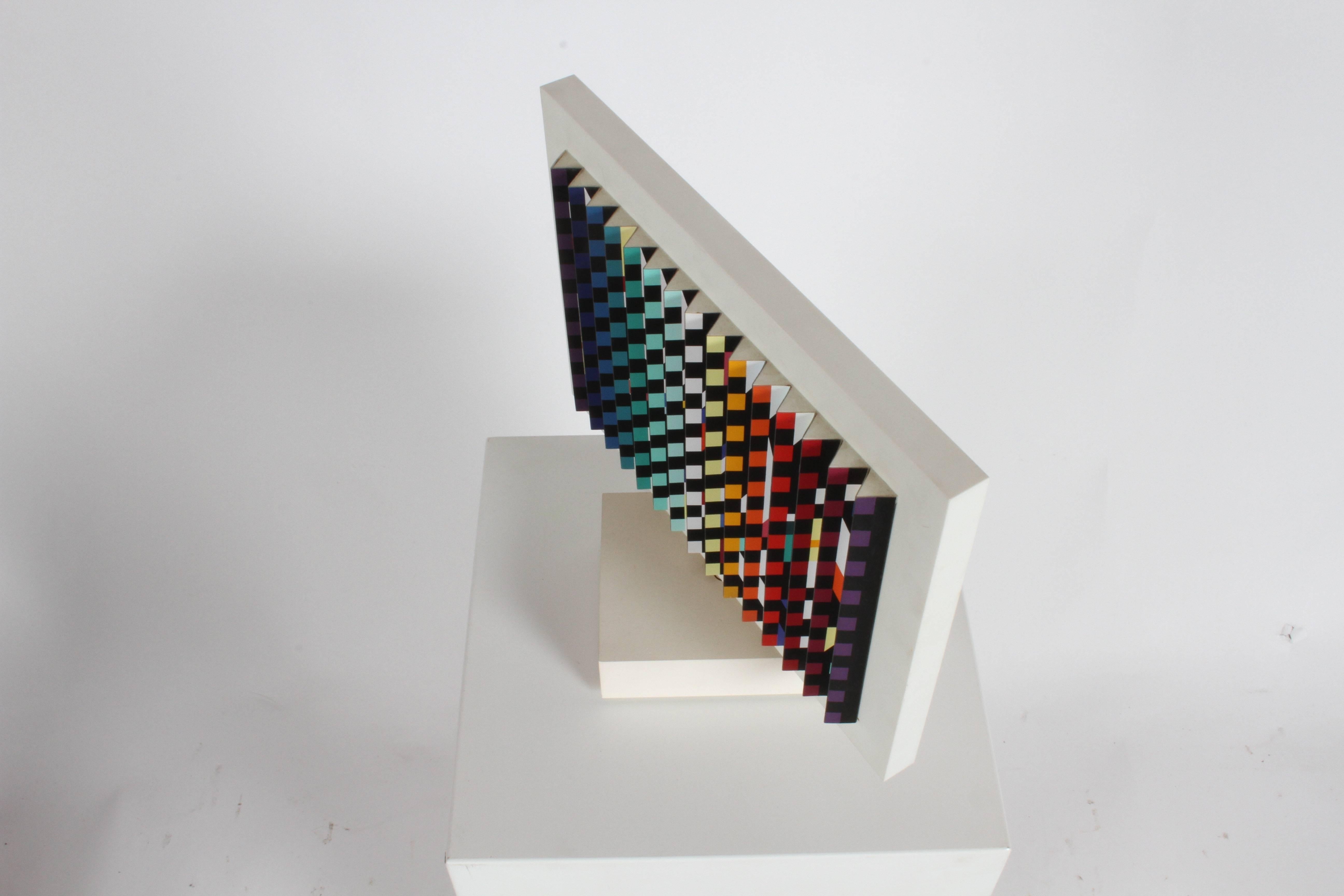 Yaacov Agam Spinning Polymorph Sculpture Kentic at 1stDibs