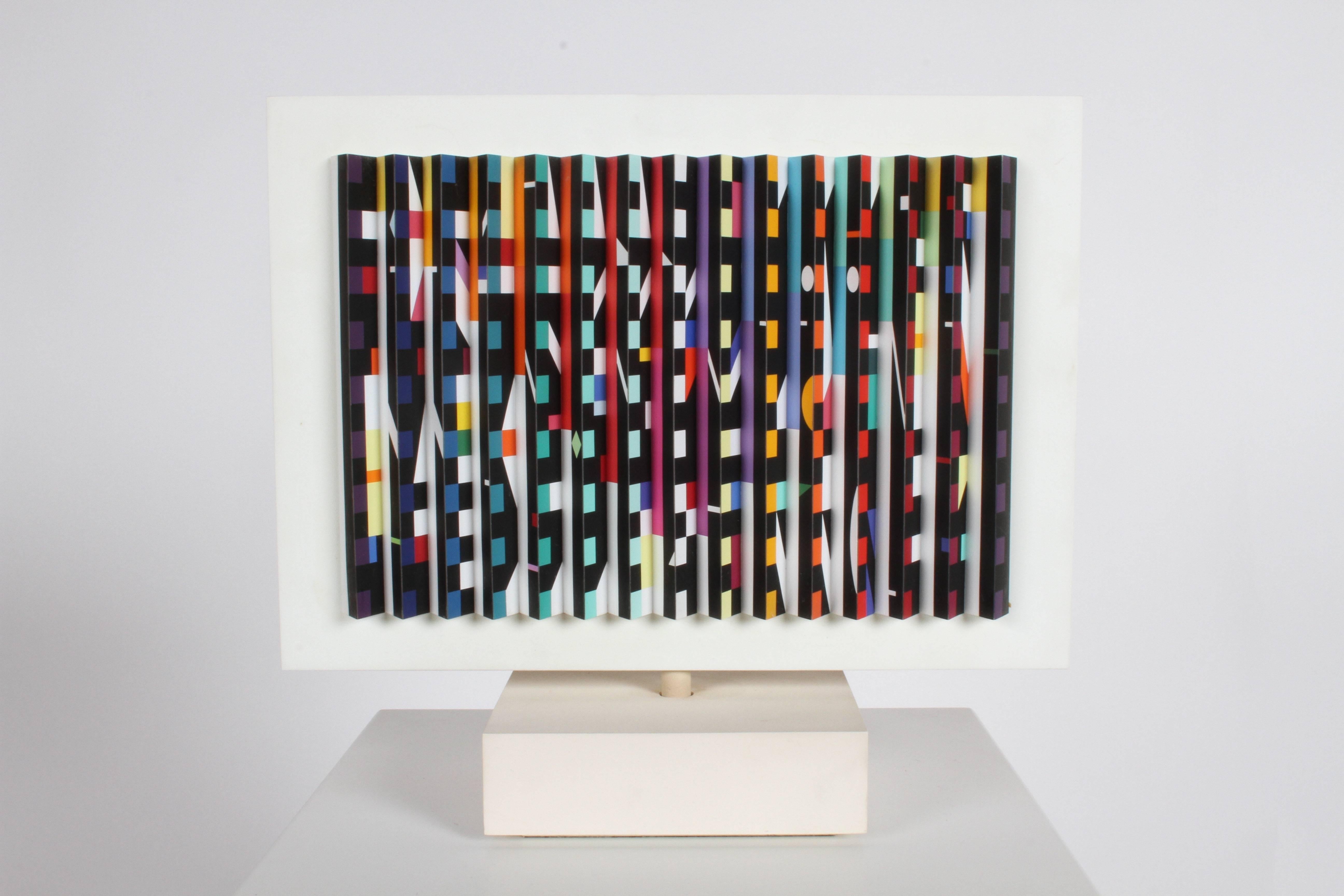 Yaacov Agam Spinning Polymorph Sculpture Kentic at 1stDibs