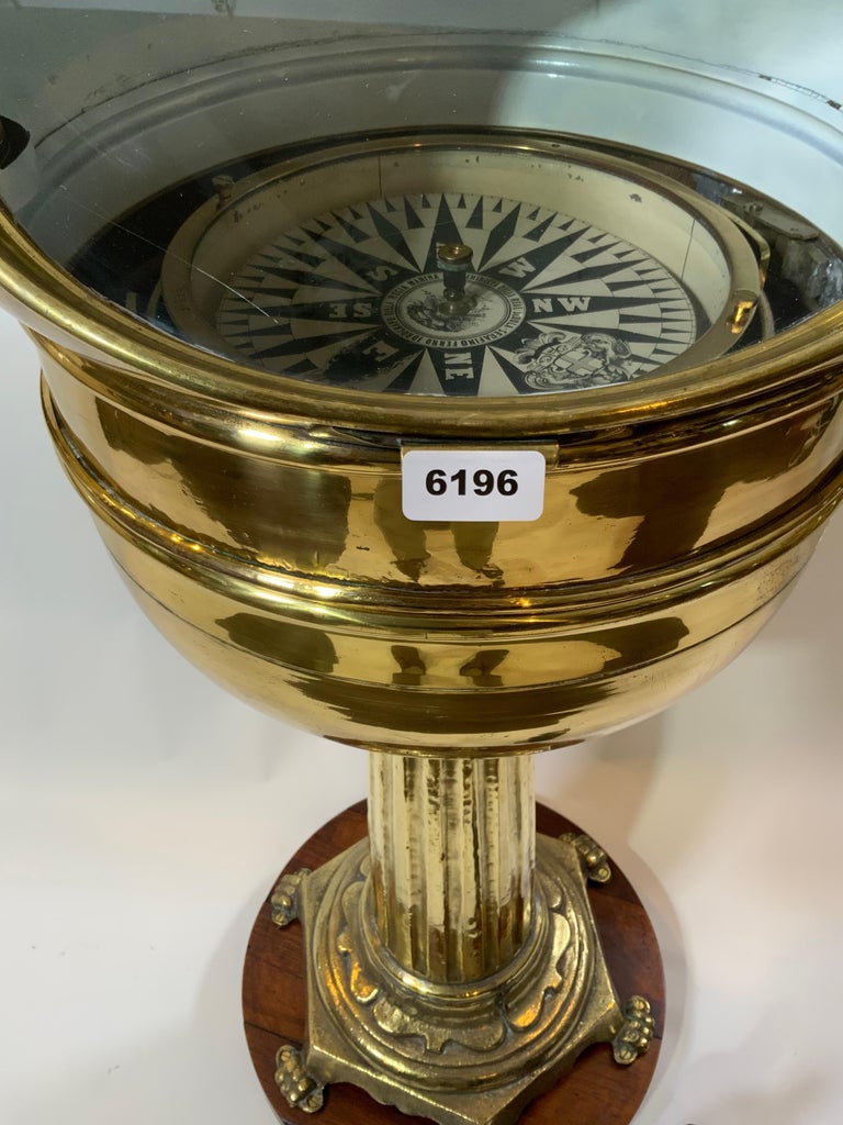 Yacht Binnacle from Italy Circa 1880 with Dry Card Compass For Sale at ...