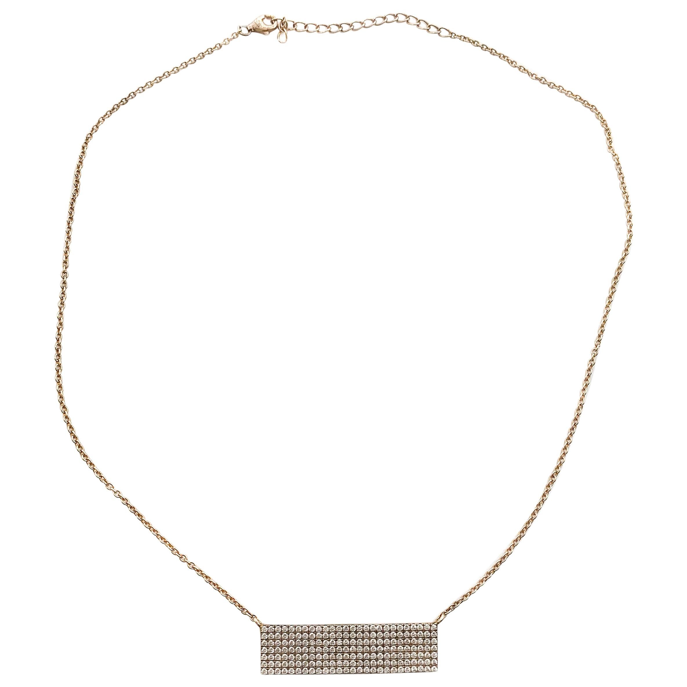 Yagi Design Minimal Gem Rectangle Bar Gold Vermeil on Sterling Silver ...