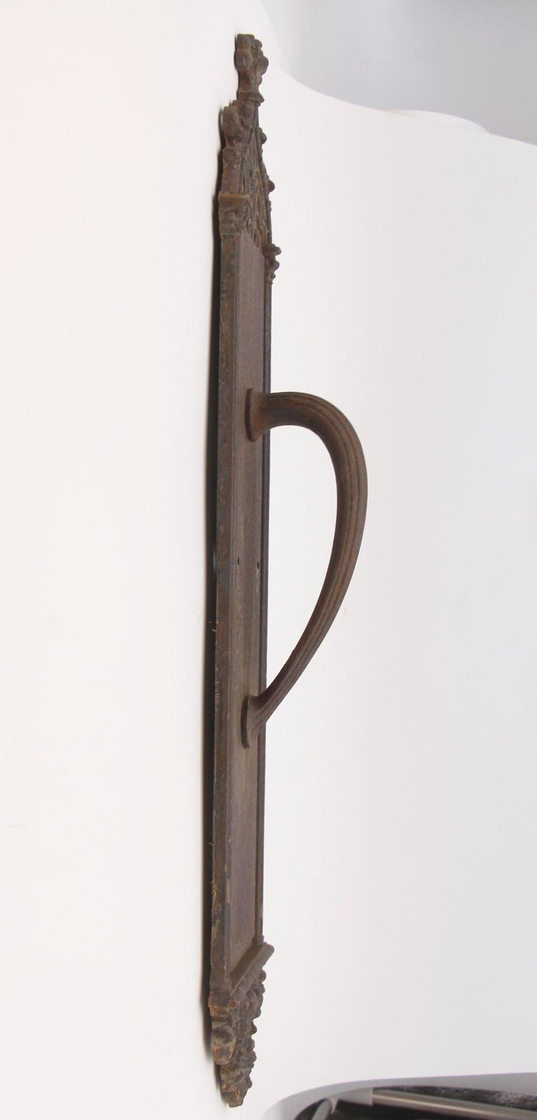 Yale and Town Gothic Cast Iron Entry Door Pull or Handle Oversized for ...