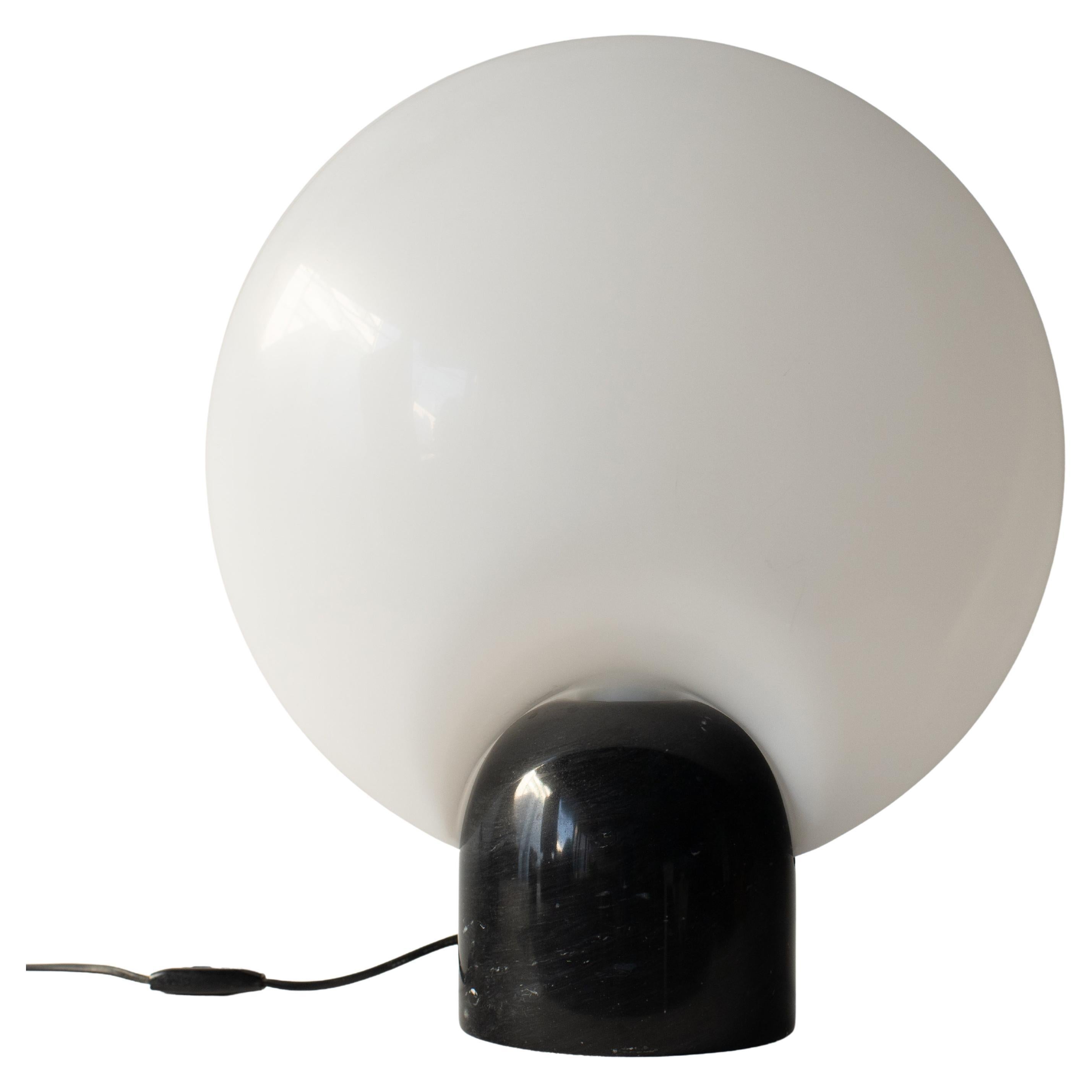 Stilnovo Table Lamp Black Marble Base Signed For Sale at 1stDibs