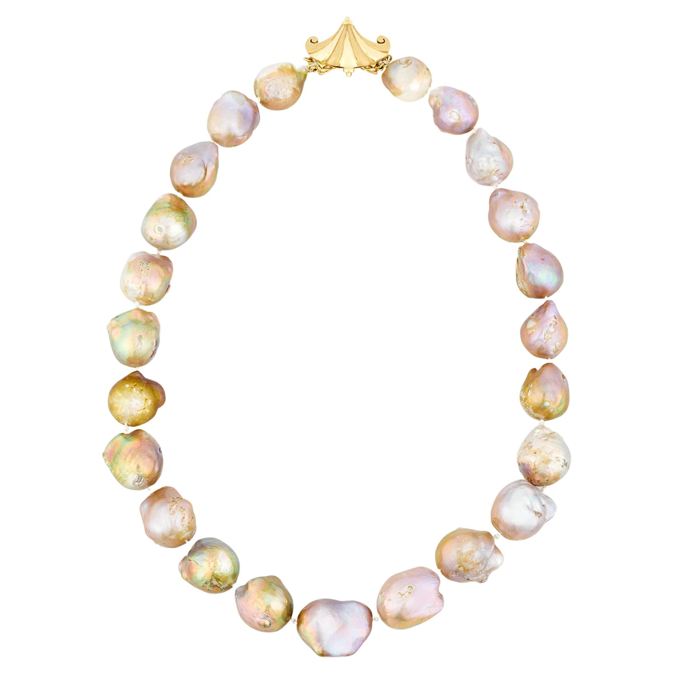 Yangtze Fireball Pearl Necklace For Sale at 1stDibs