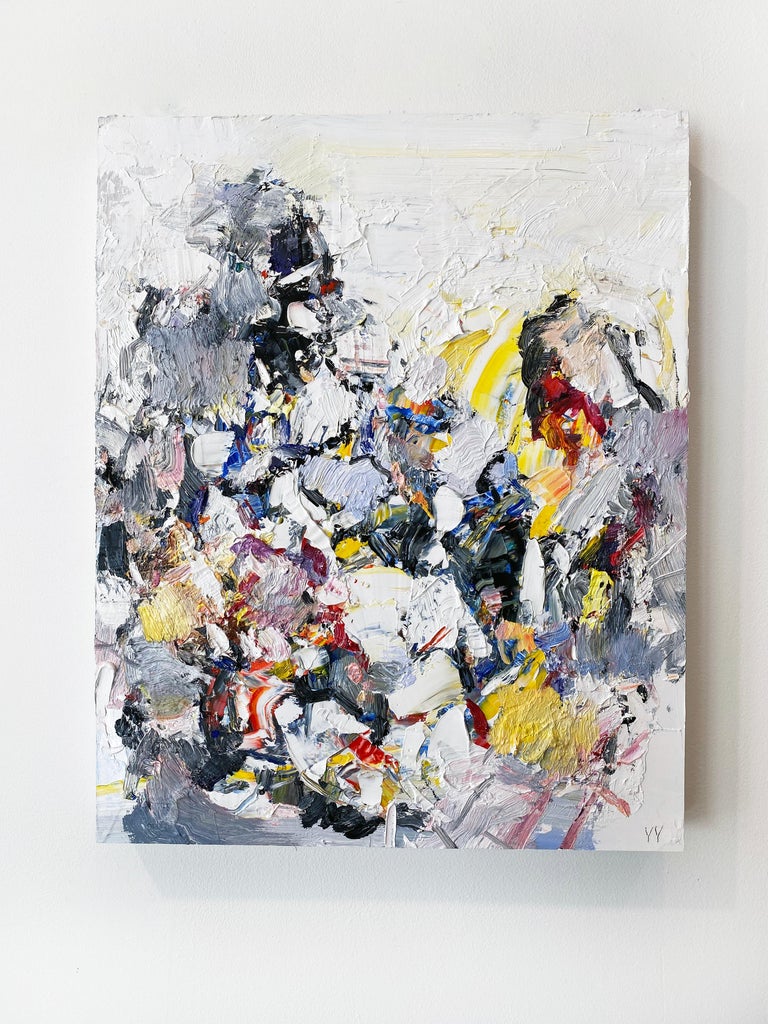 Yangyang Pan - Abstract Expressionist Oil Painting, Yangyang Pan 'Snow ...