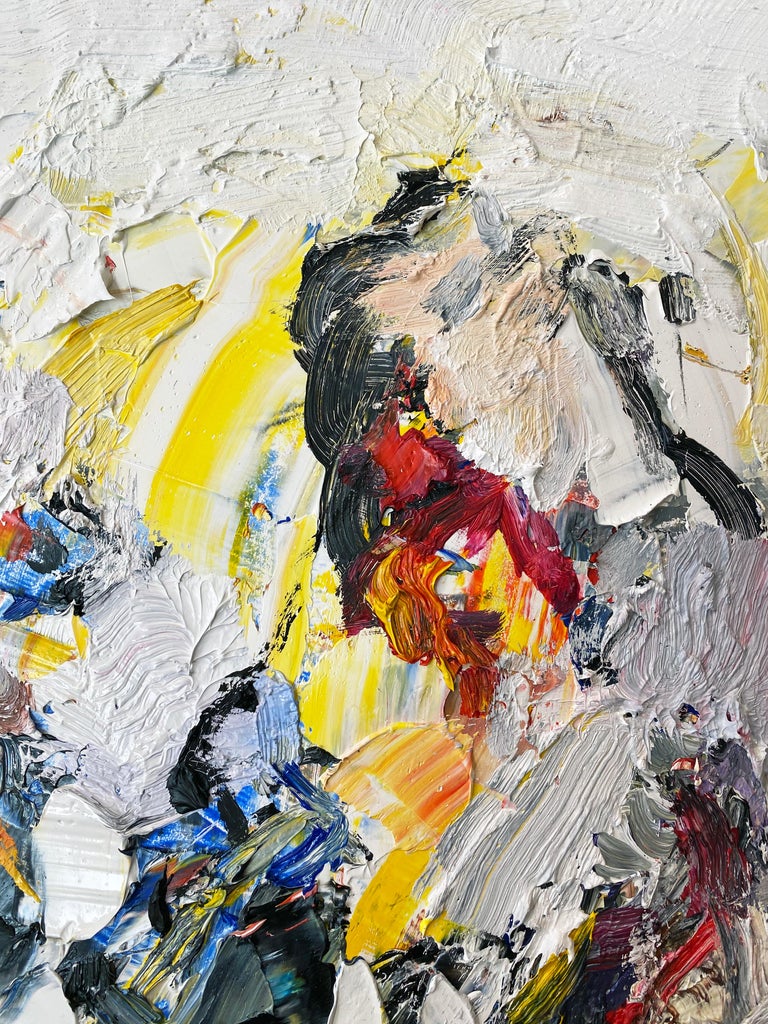 Yangyang Pan - Abstract Expressionist Oil Painting, Yangyang Pan 'Snow ...