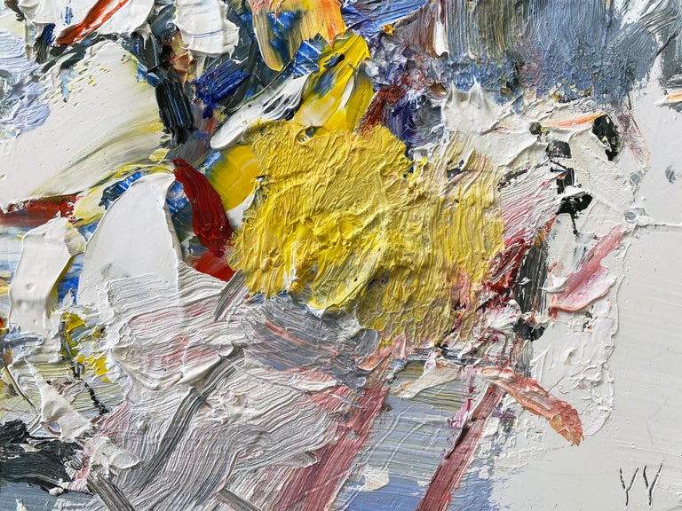 Yangyang Pan - Abstract Expressionist Oil Painting, Yangyang Pan 'Snow ...