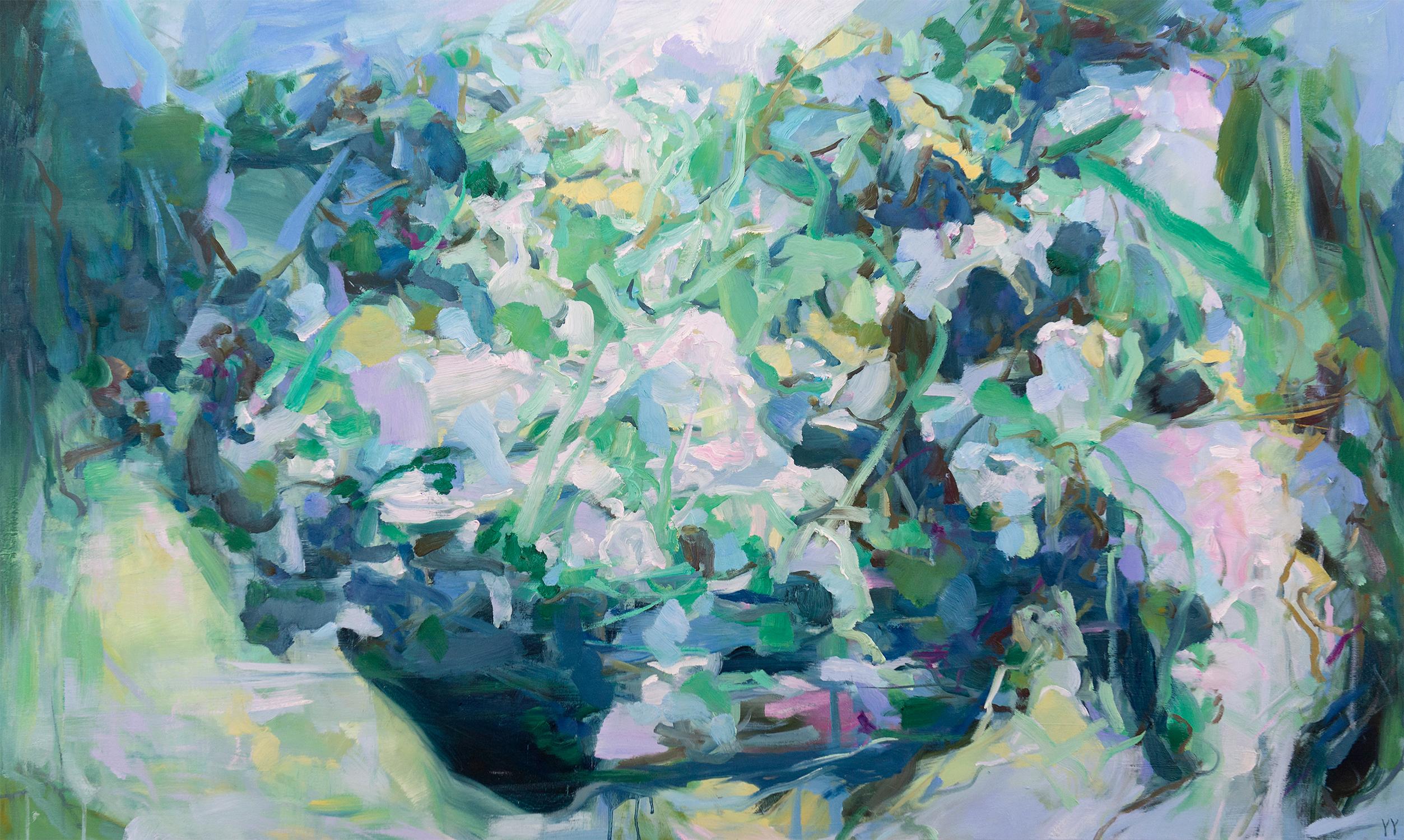 Yangyang Pan - Abstract Expressionist Oil Painting, Yangyang Pan 'Snow ...