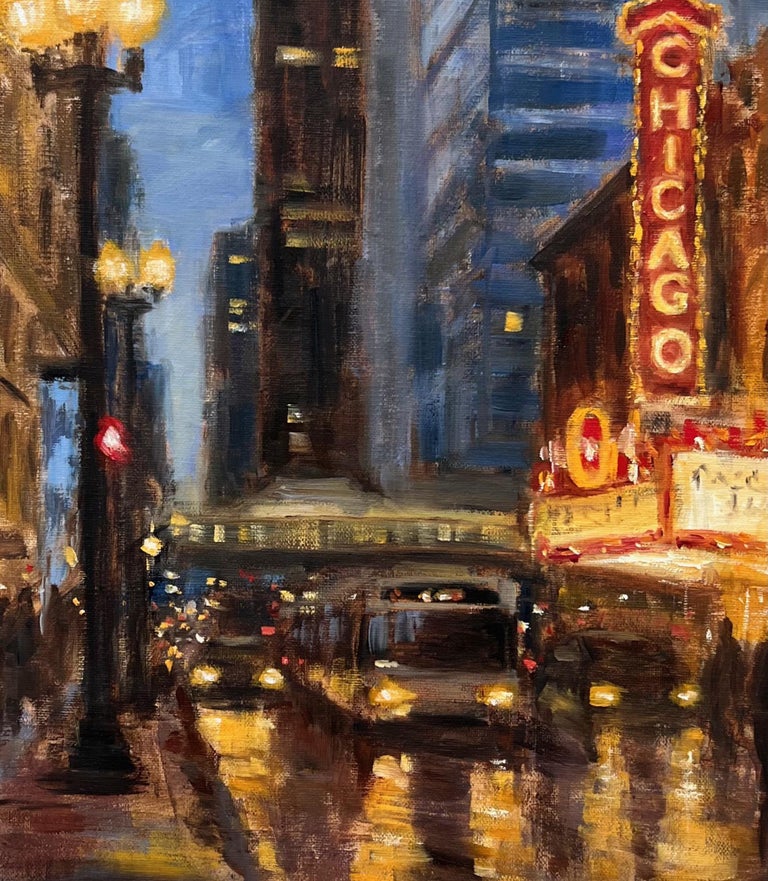 Yangzi Xu - Chicago, Oil Painting For Sale at 1stDibs