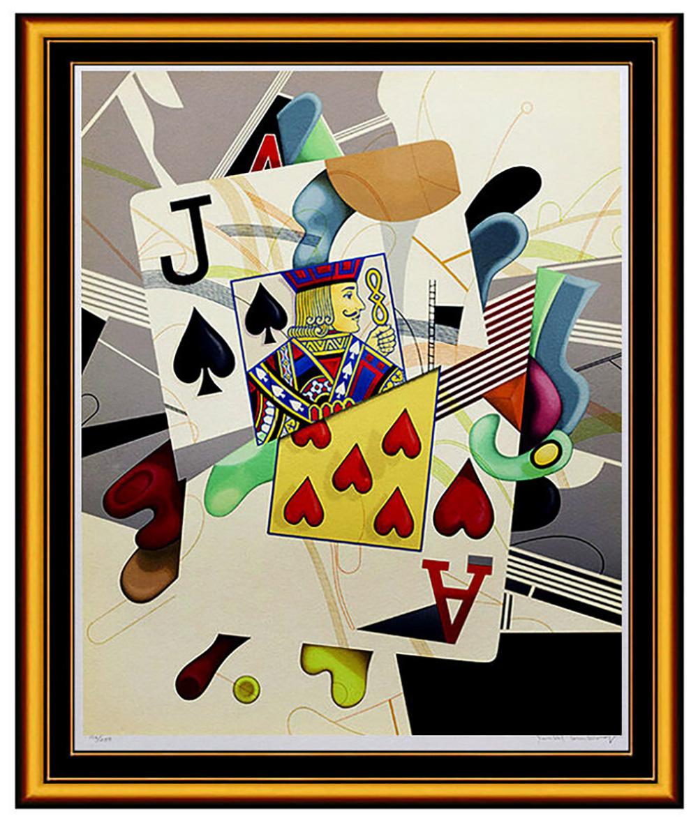 Yankel Ginzburg - YANKEL GINZBURG Original Signed Serigraph Blackjack ...