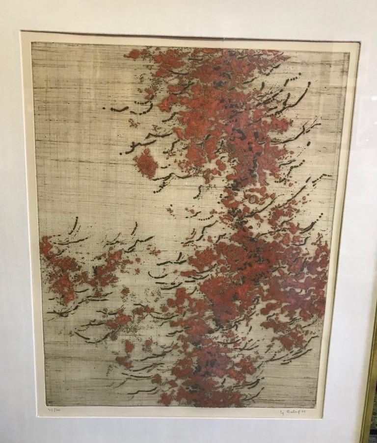 Yannick Ballif Large Limited Edition Modern Abstract Aquatint Etching ...